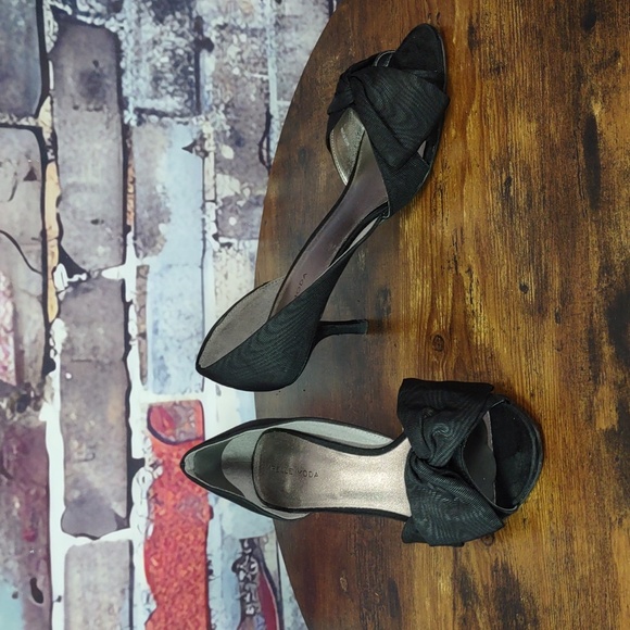 Pelle Moda | Shoes | Pelle Moda Black Moire Silk D Orsay Heels | Poshmark